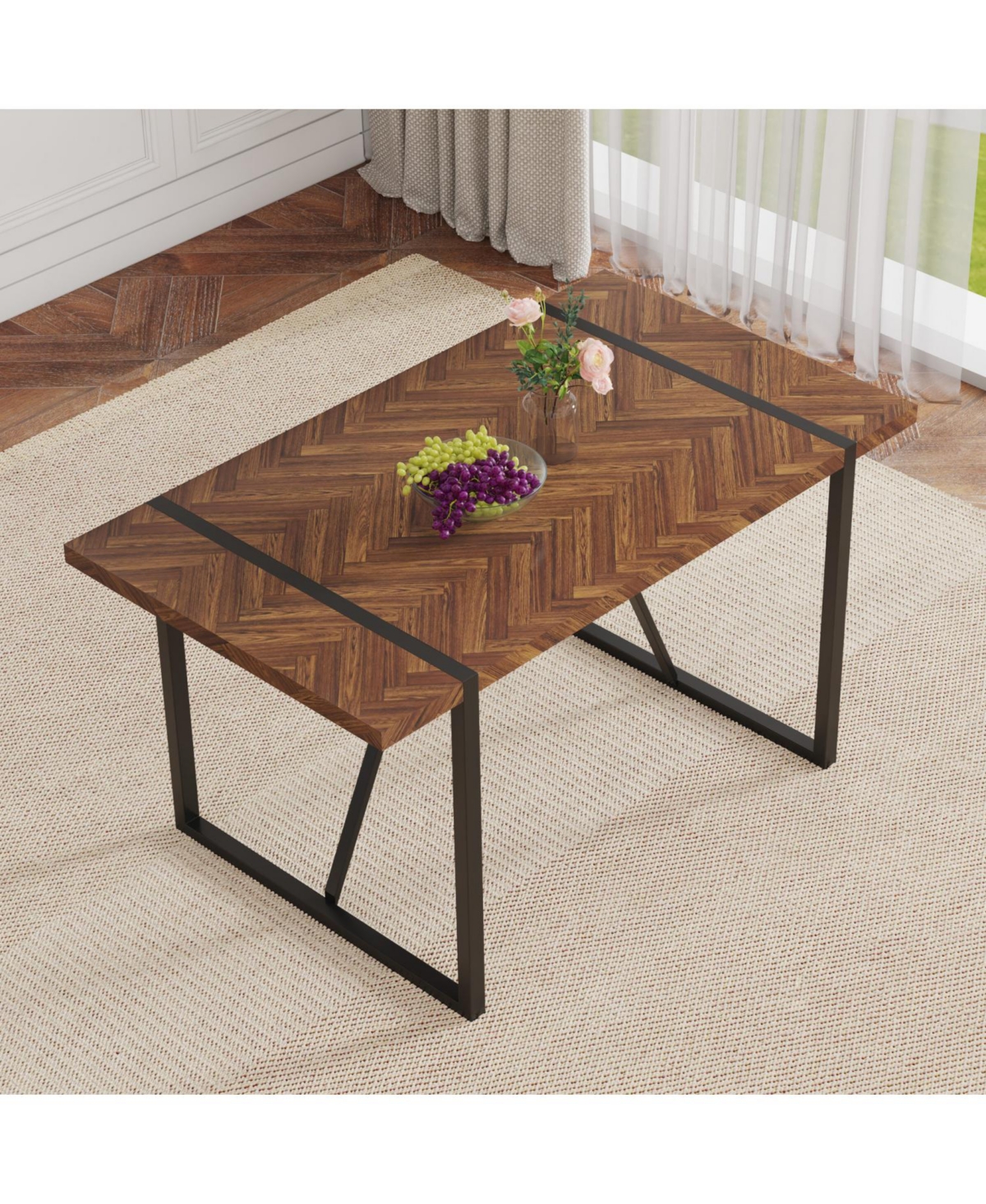 Click here for Streamdale Retro Rectangular Dining Table - Textur... prices