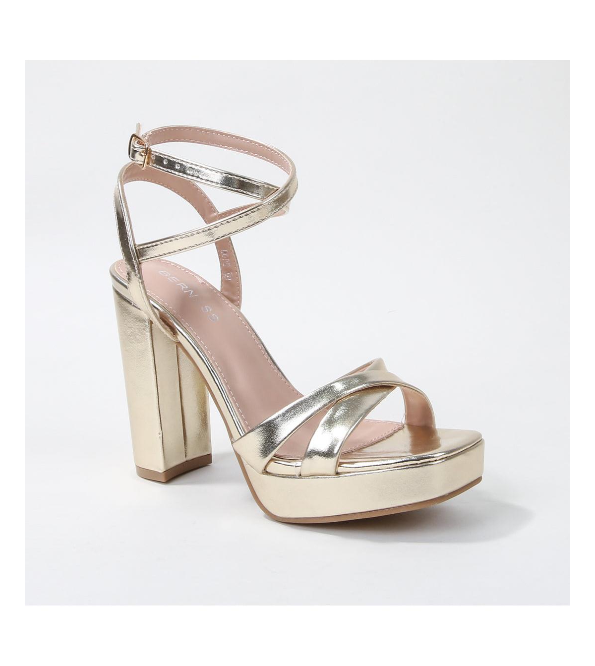 Click here for Hope Crisscross Platform Sandal - Gold prices