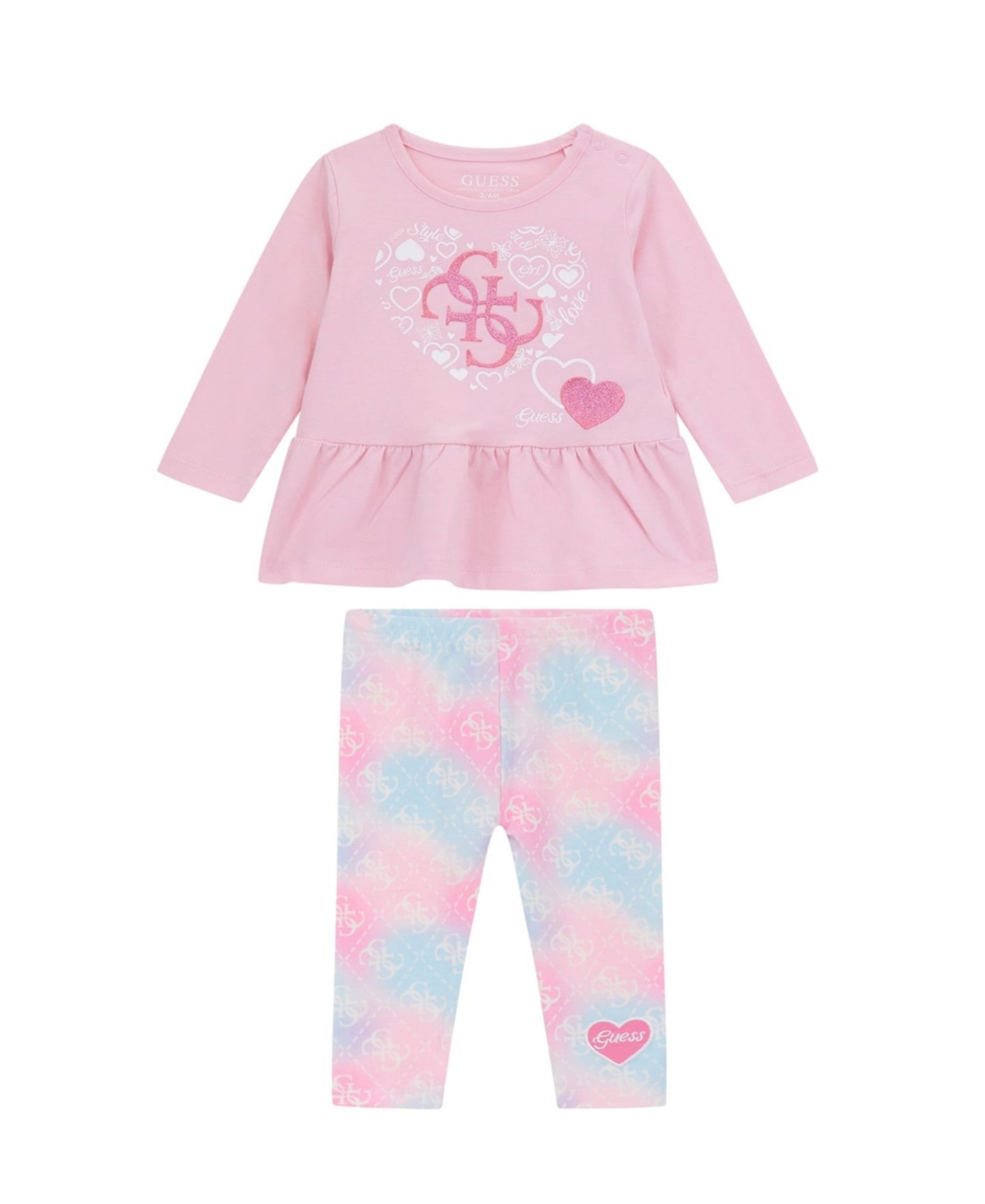 Click here for Guess Baby Girls 2-Piece Long Sleeve T-Shirt and P... prices