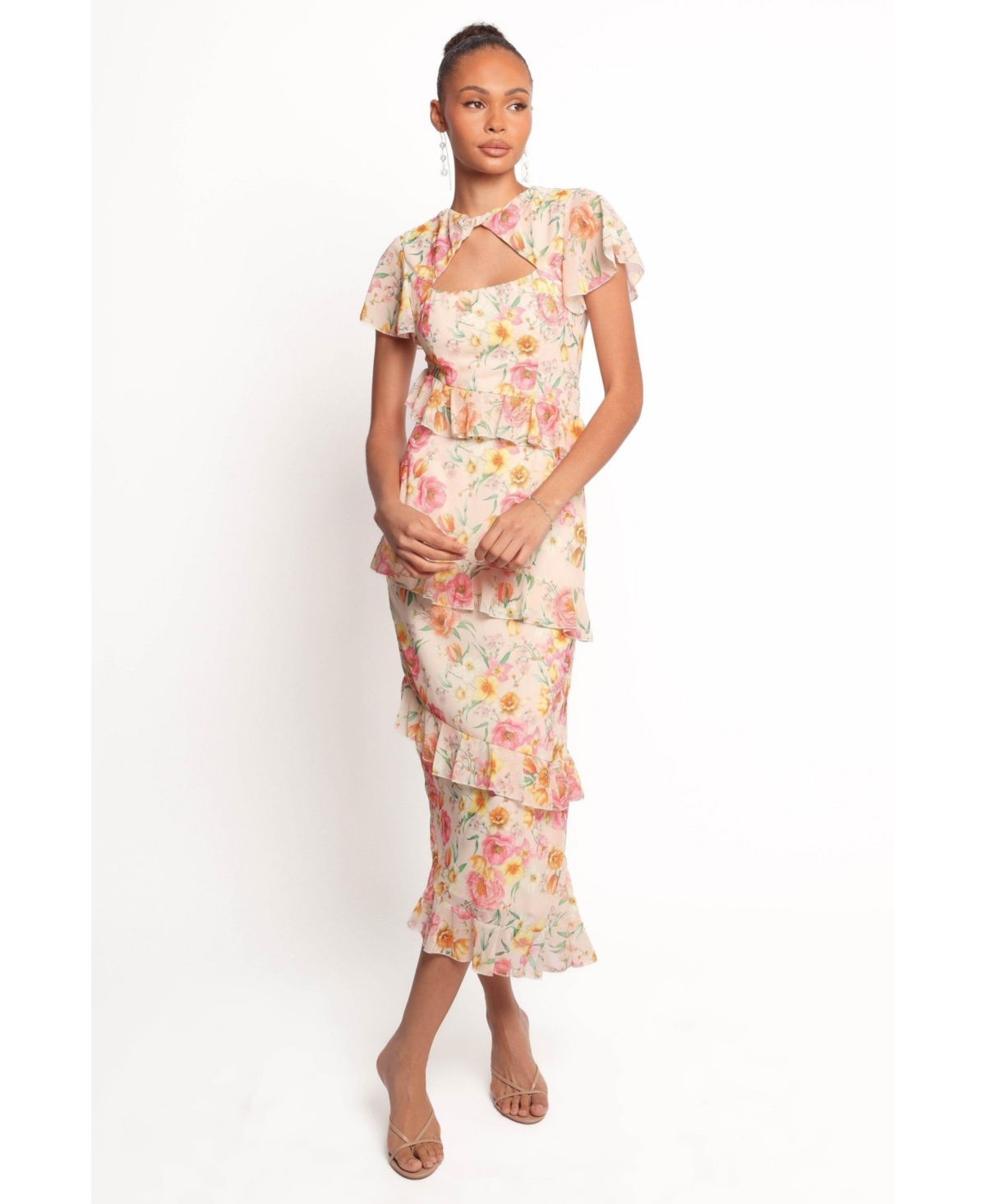 Click here for Petal and Pup Womens Leila Maxi Dress - Peony prices