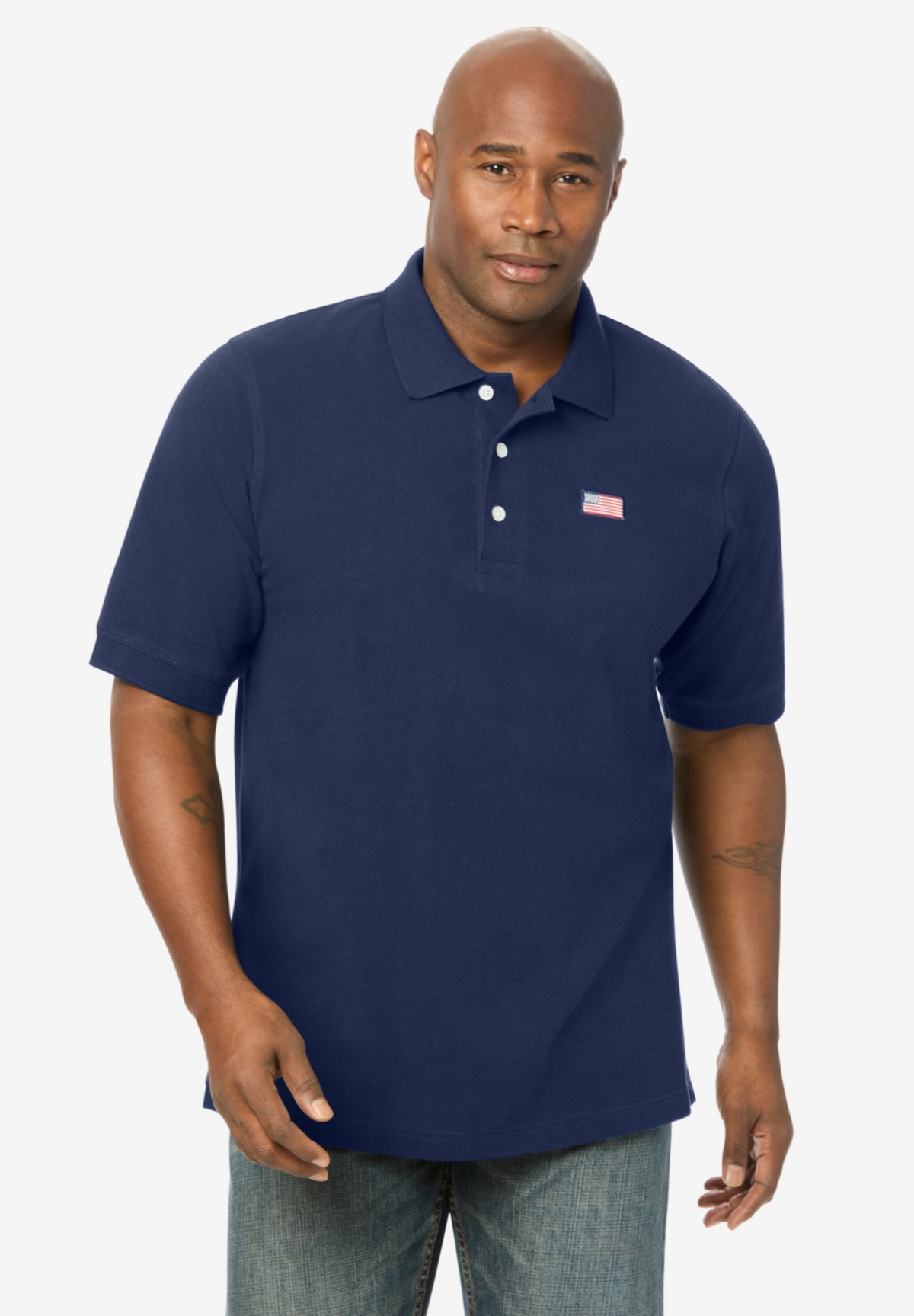 Click here for KingSize Big & Tall Shrink-Less Classic Cotton Pol... prices