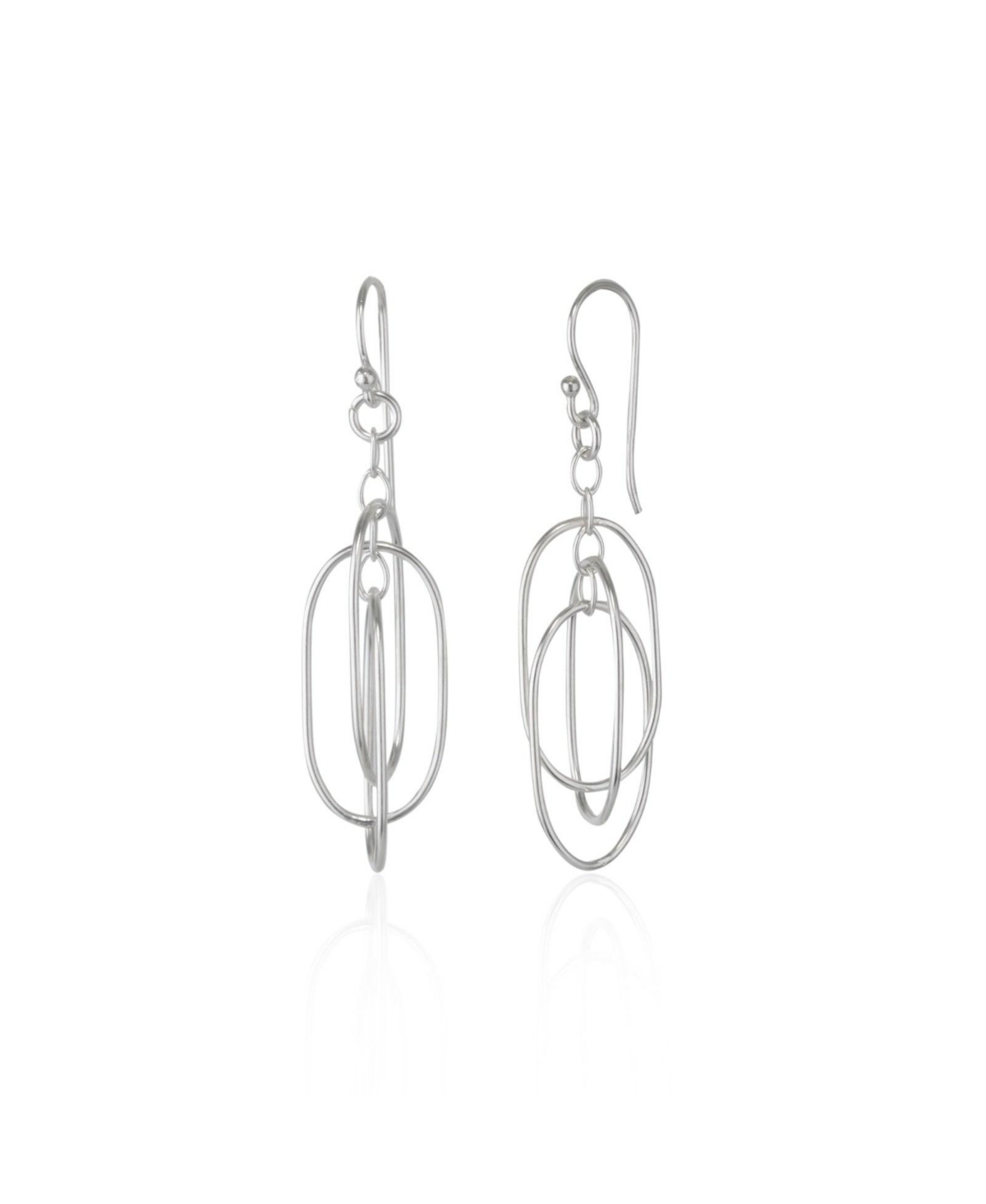 Click here for Spero London Nested Loop 3D Drop Earring in Sterli... prices