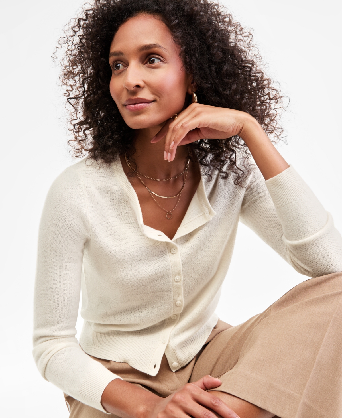 Click here for Charter Club Womens 100 Cashmere Crewneck Cardigan... prices