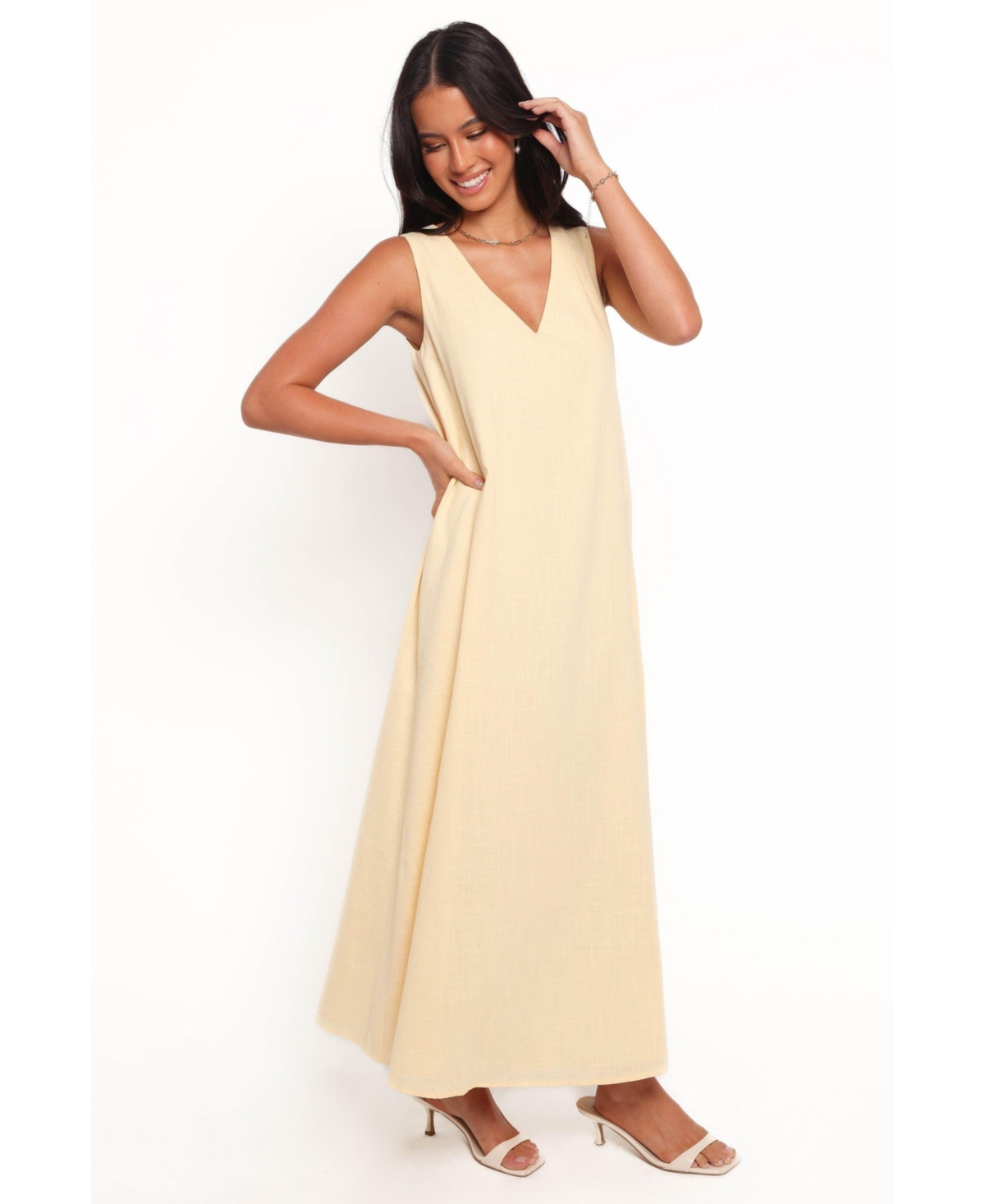 Click here for Petal and Pup Womens Lia Maxi Dress - Lemon prices