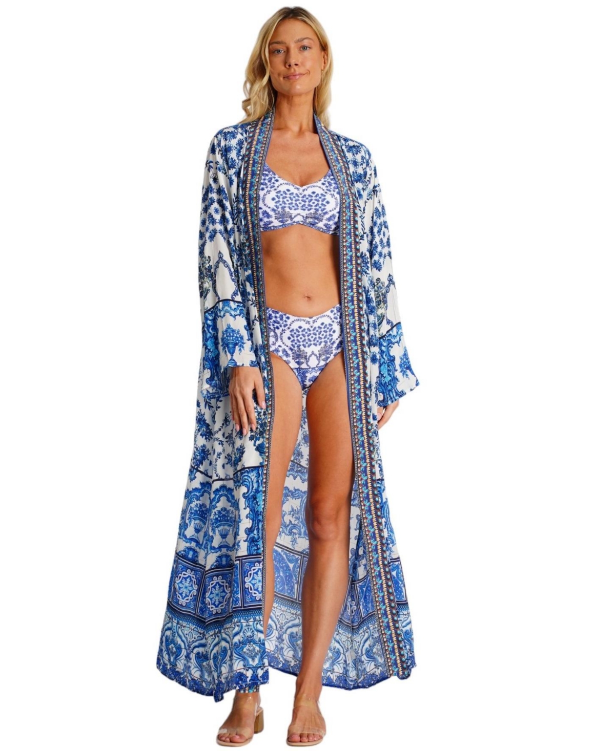 Click here for La Moda Clothing Womens Open Front Long Duster Cap... prices