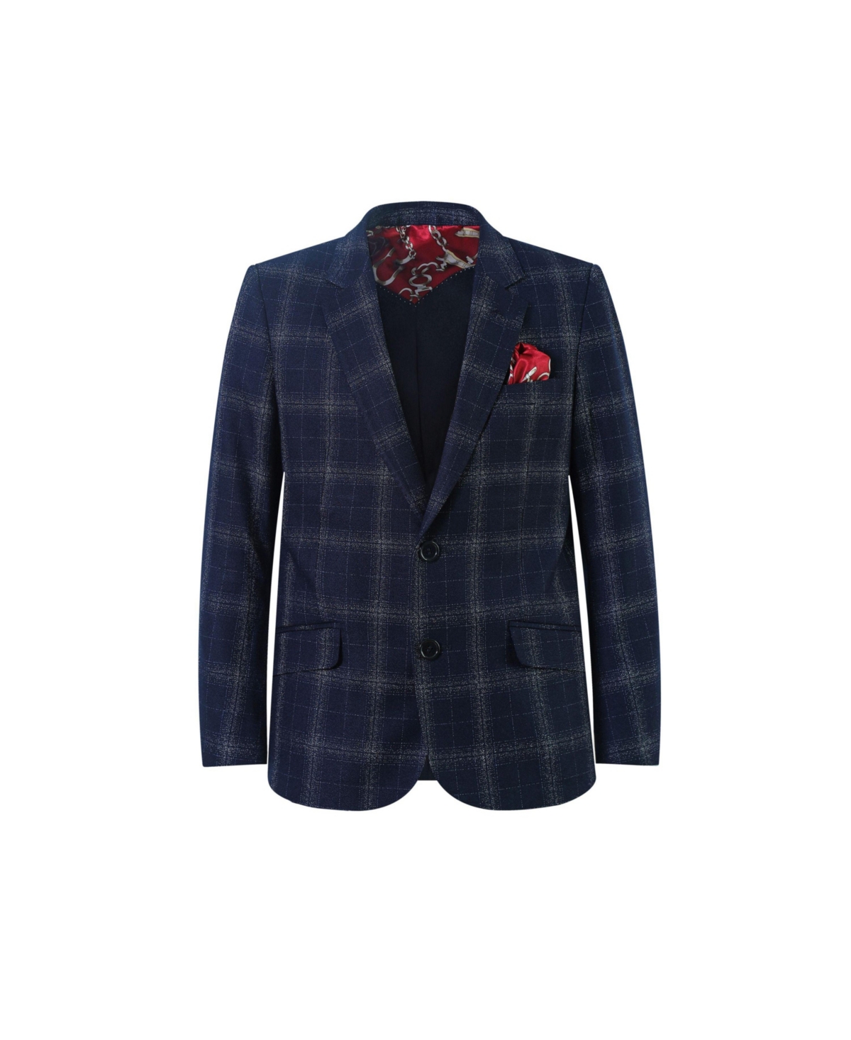 Click here for Elie Balleh Boys Blue Printed Slim Fit Shirt - Nav... prices