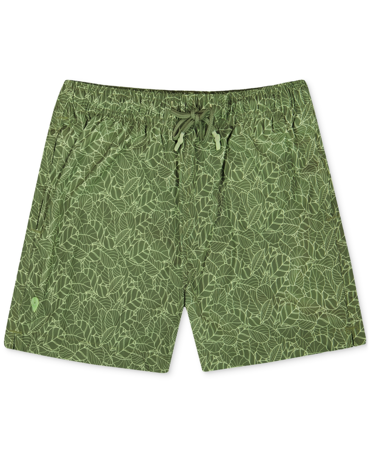 Click here for Sunset x Vine Mens Leaf-Pattern Woven Swim Trunks... prices