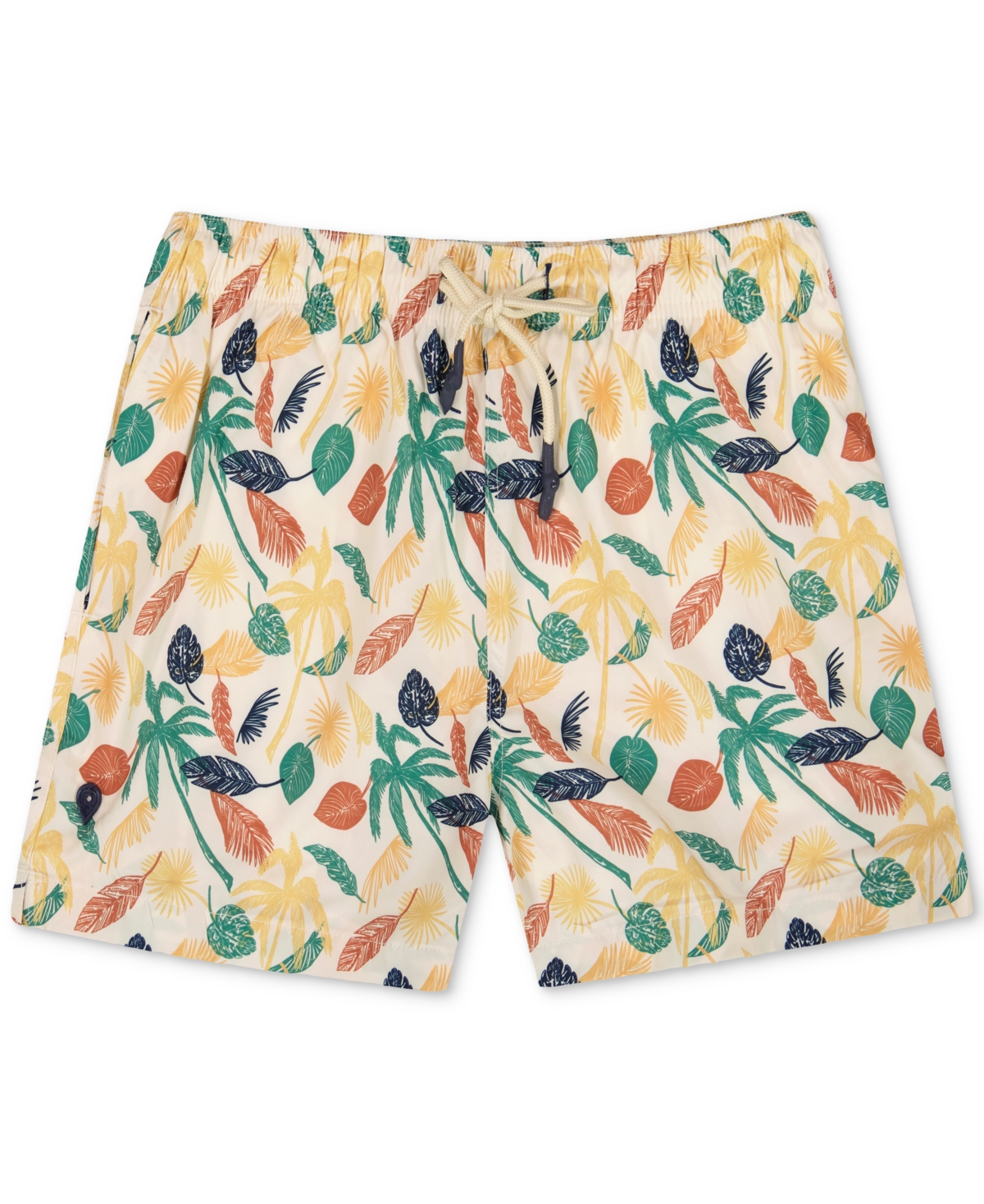 Click here for Sunset and Vines Mens Leaf-Pattern Woven Swim Trun... prices