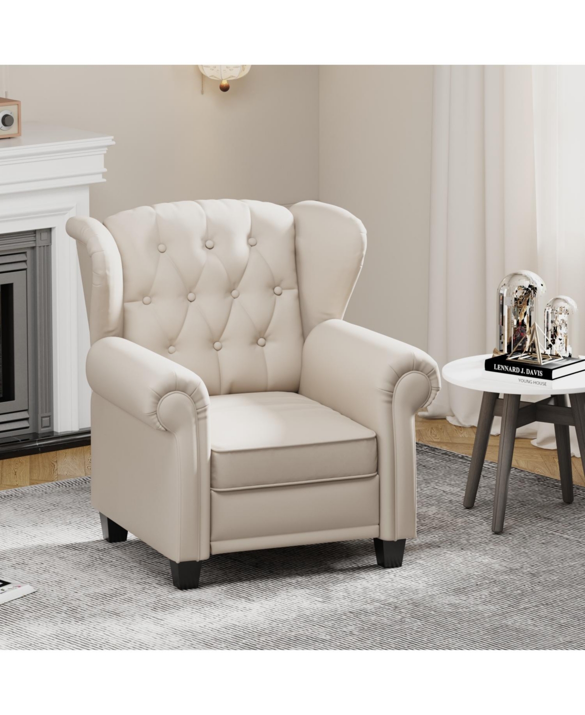 Click here for Modern Tufted Push Back Armchair Technical Leather... prices
