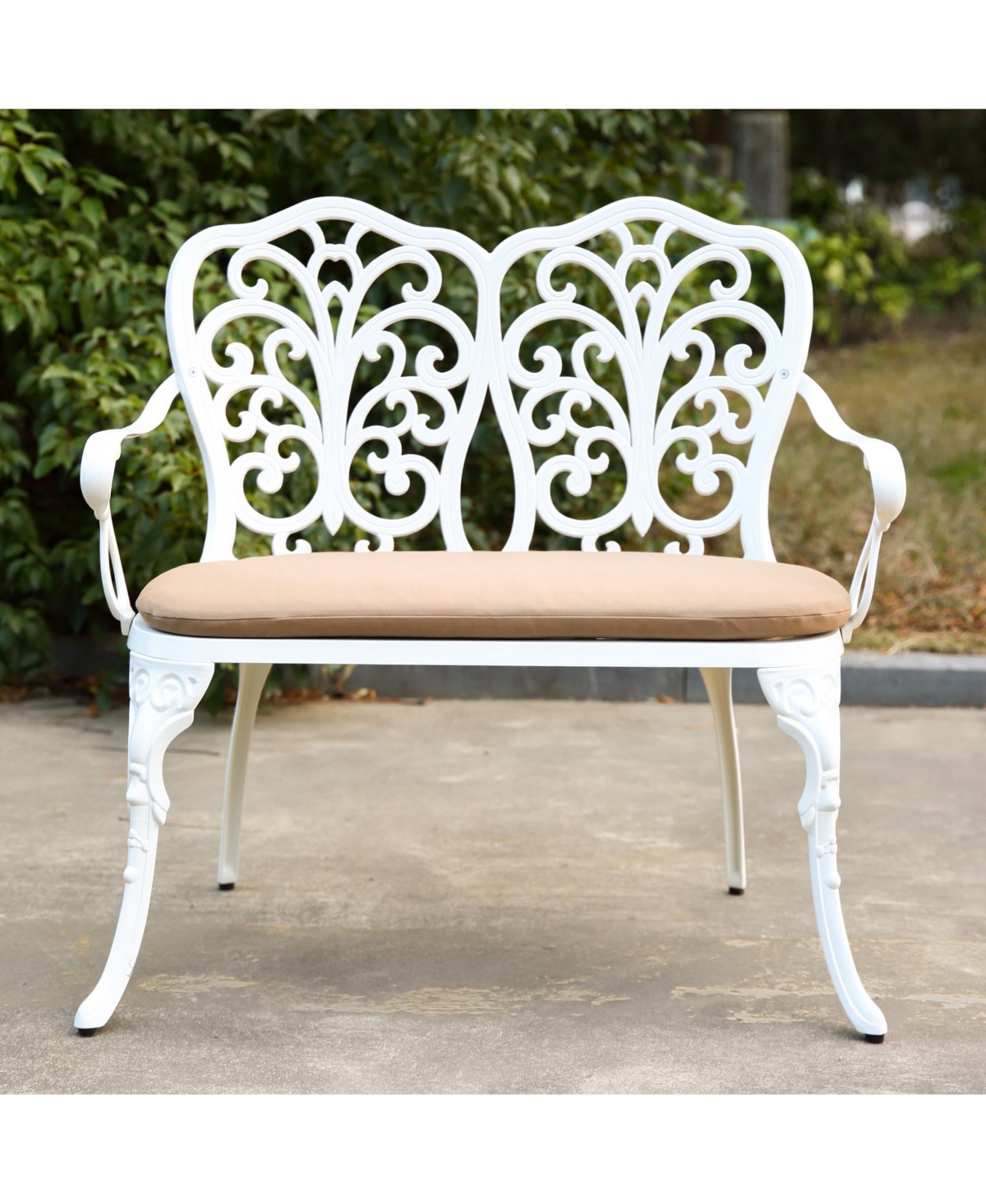 Click here for Mondawe Patio Garden Bench Metal Park Bench Cast A... prices
