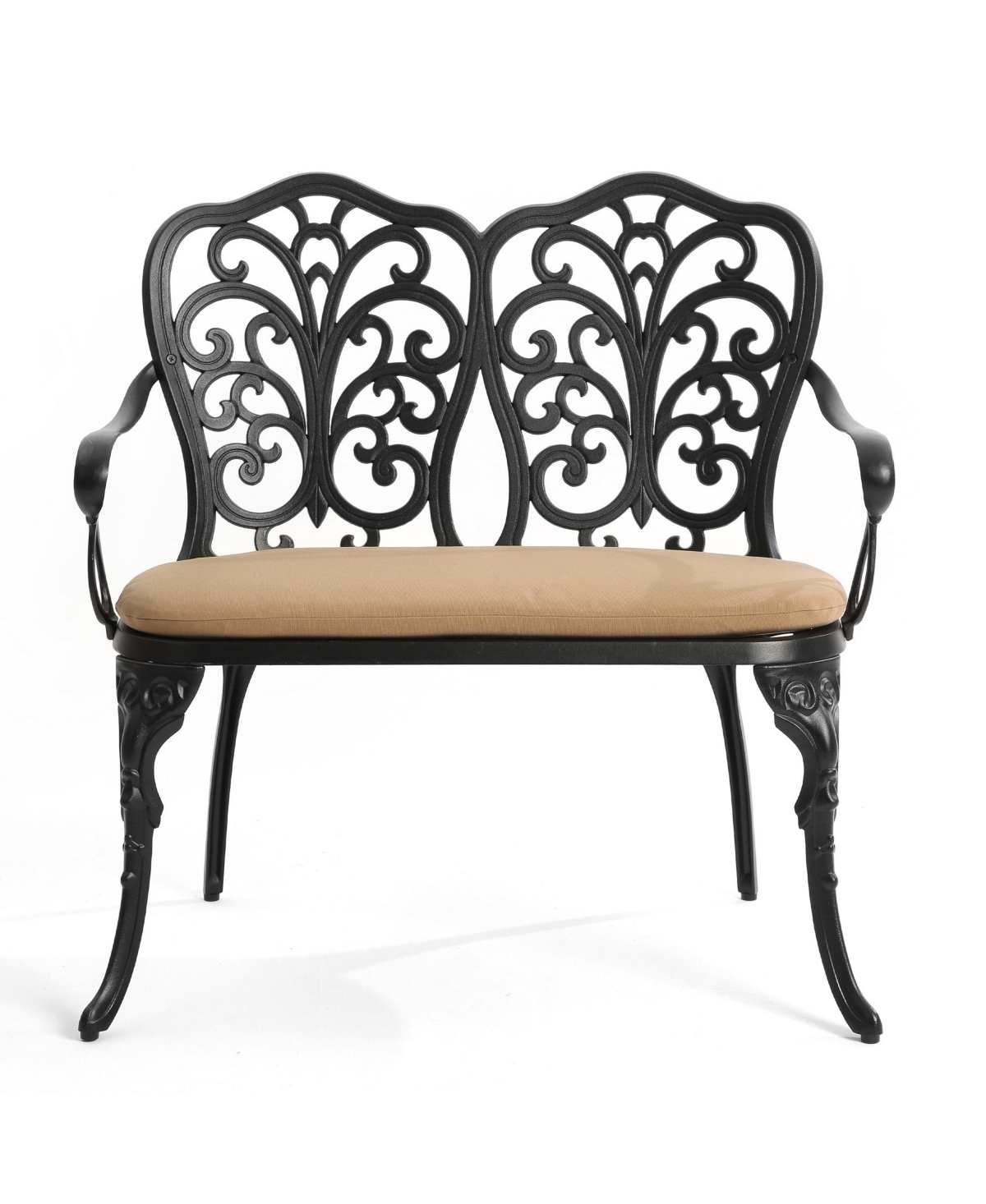 Click here for Mondawe Patio Garden Bench Metal Park Bench Cast A... prices