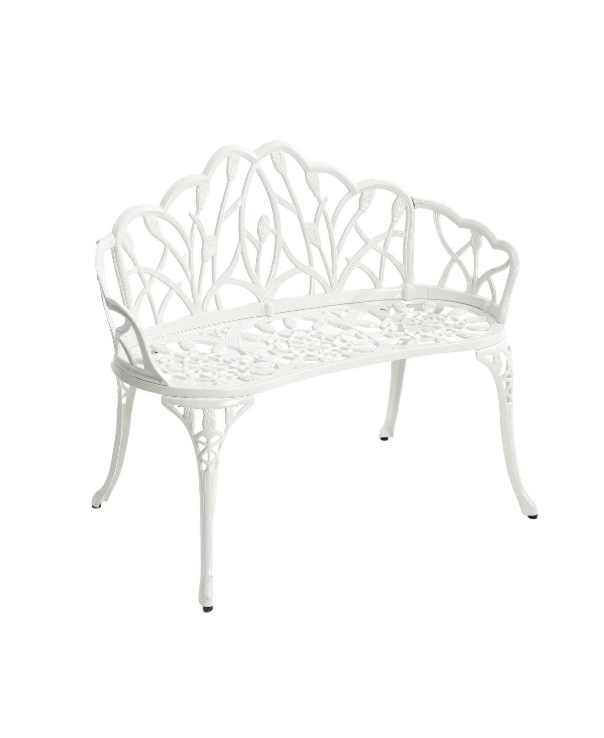 Click here for Mondawe Cast aluminium bench - White prices