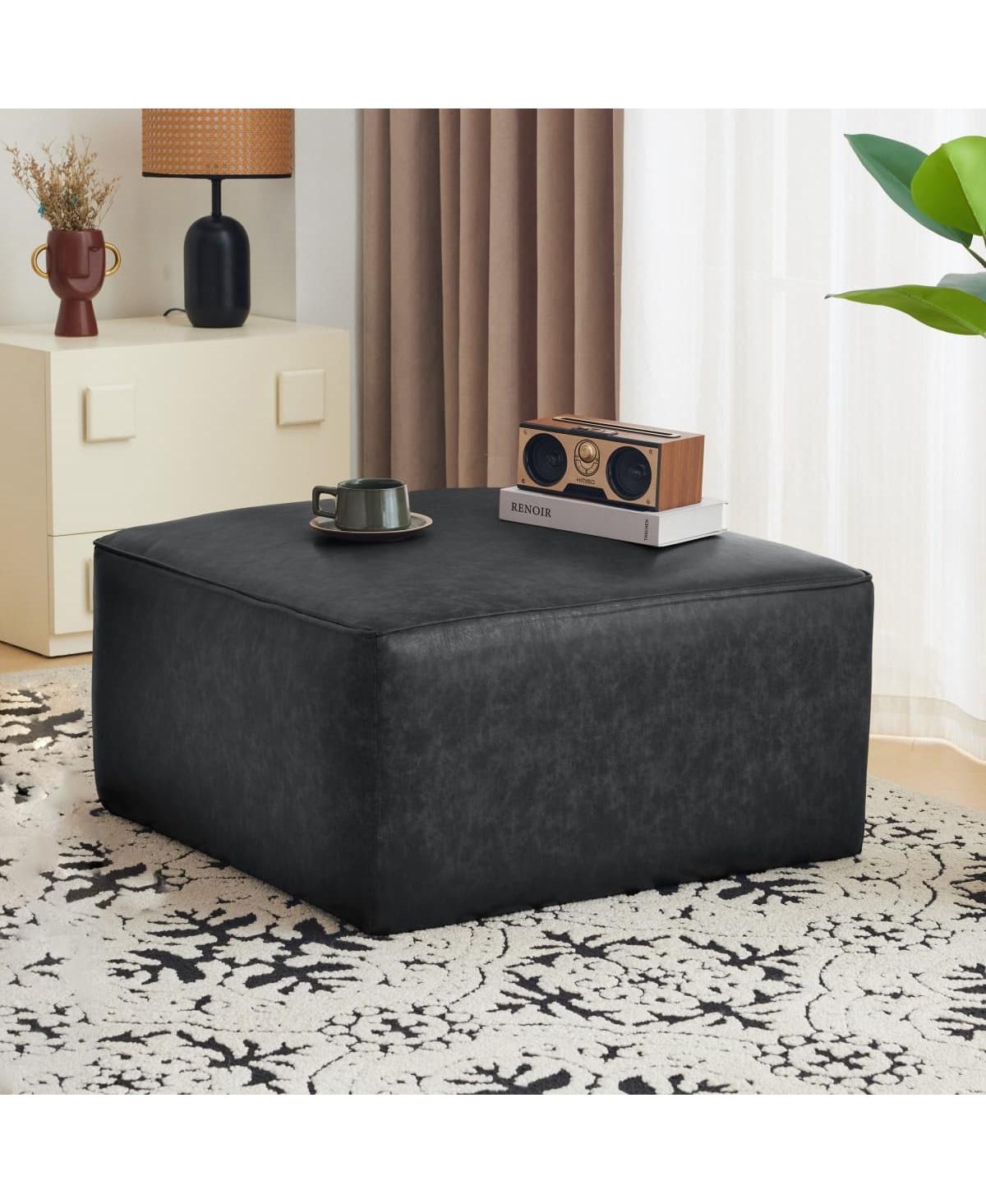 Click here for Modern Faux Leather Ottoman Square Footrest with F... prices