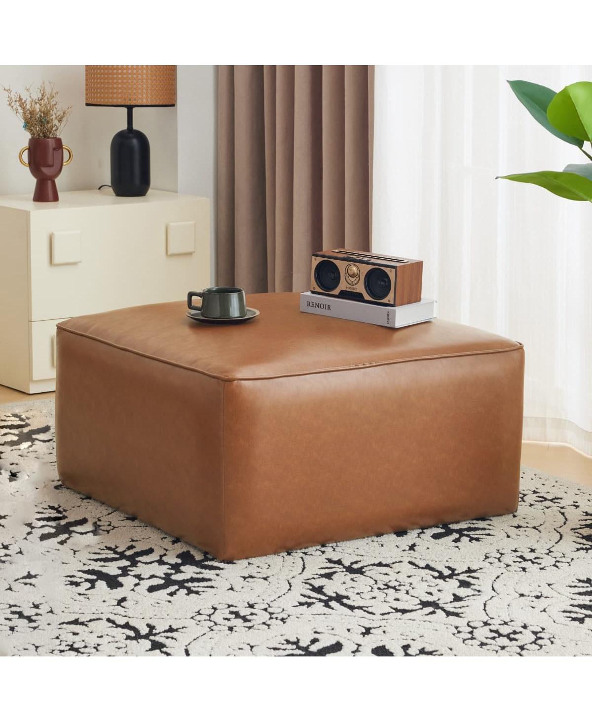Click here for Modern Faux Leather Ottoman Square Footrest with F... prices