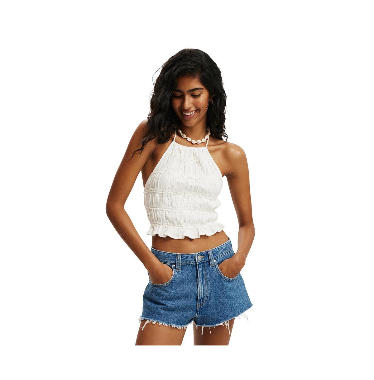 Click here for Cotton On Womens Multi Frill Detail Halter Top - W... prices