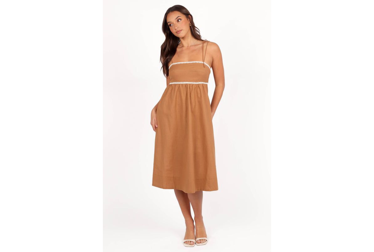 Click here for Petal and Pup Womens Lino Contrast Trim Midi Dress... prices
