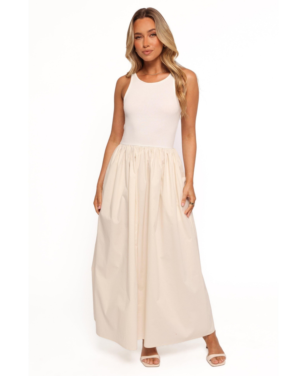 Click here for Petal and Pup Womens Franki Midi Dress - White cre... prices