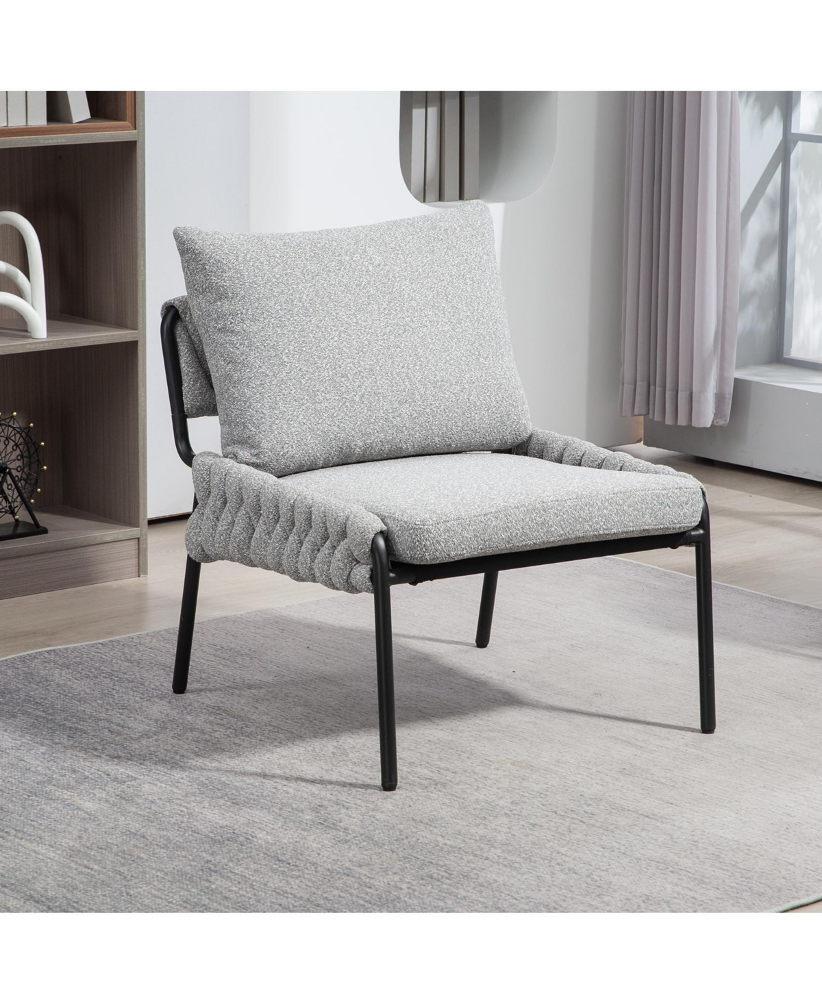 Click here for Streamdale Modern Braided Accent Lounge Chair with... prices