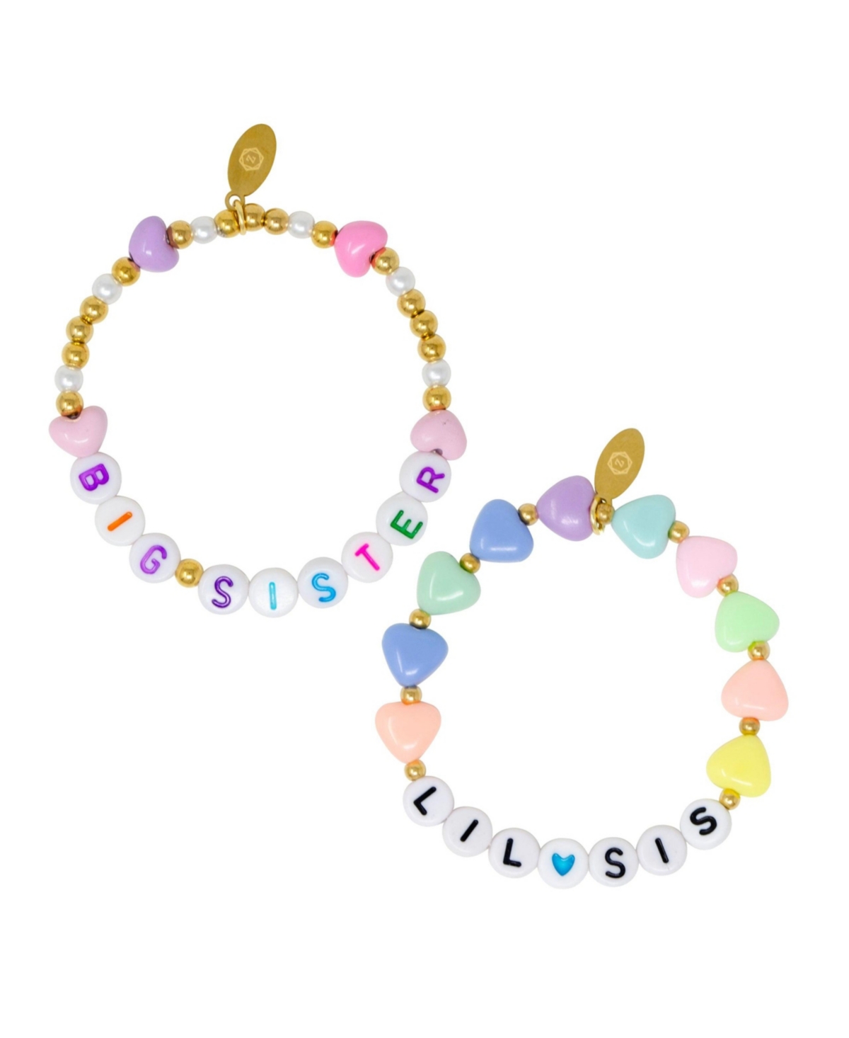 Click here for Zomi Gems Girls Sister/Lil Sis Hearts Bracelet Set... prices