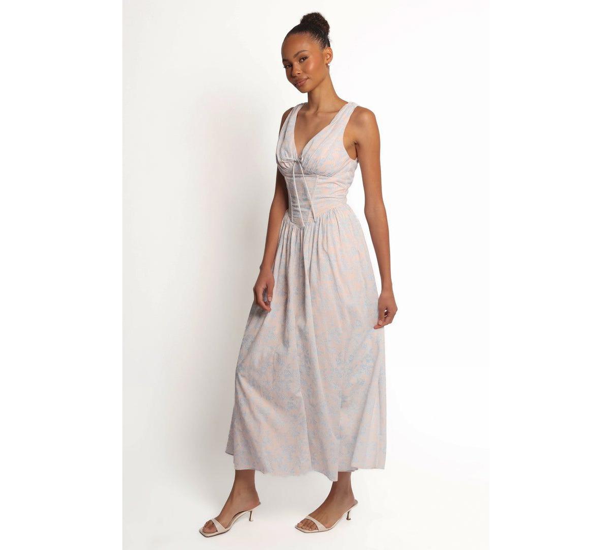 Click here for Petal and Pup Wrenna Maxi Dress - Blue prices