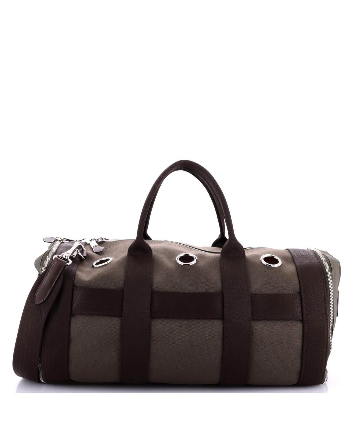 Click here for Pre-Owned Hermes Carrying Dog Bag Canvas - Beige prices