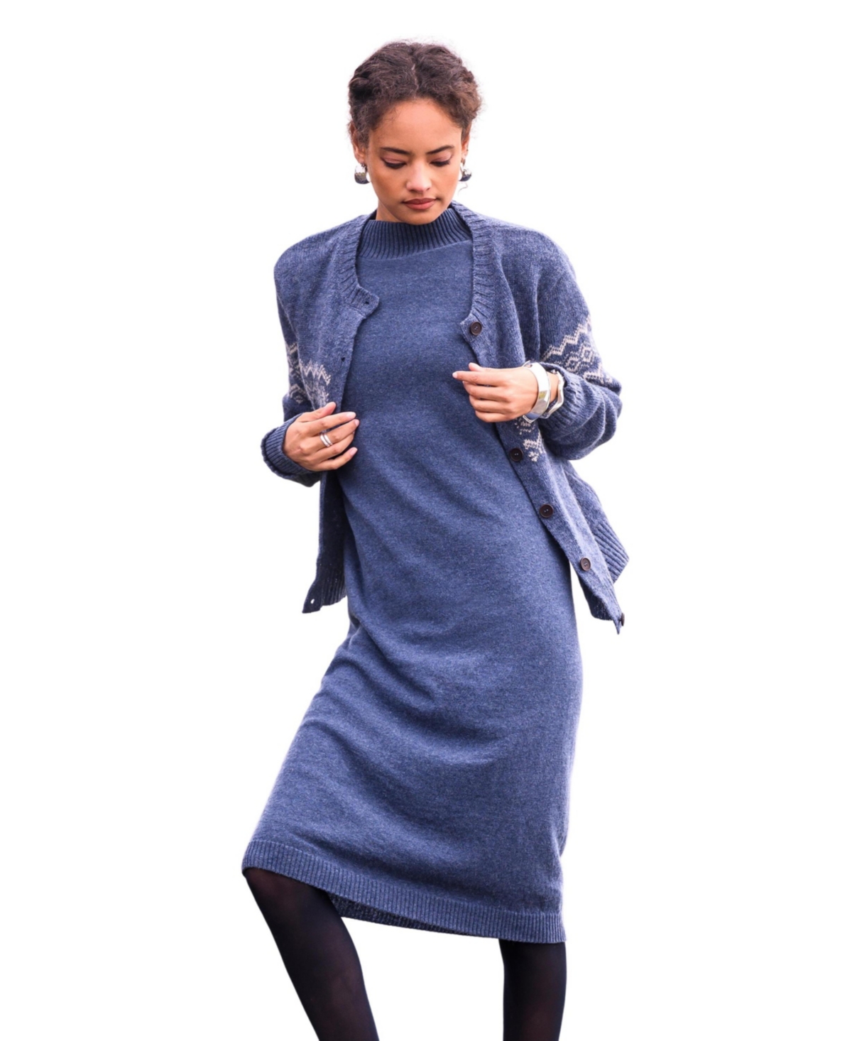 Click here for Celtic & Co. Womens Geelong Midi Dress - Indigo prices