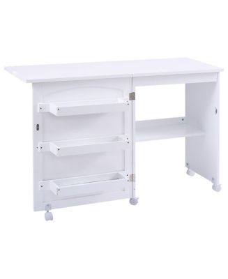 Folding Swing Craft Table Storage Shelves Cabinet - Macy's
