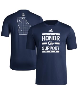 Adidas Men's Navy Georgia Tech Yellow Jackets Honor Support Pre-Game T ...