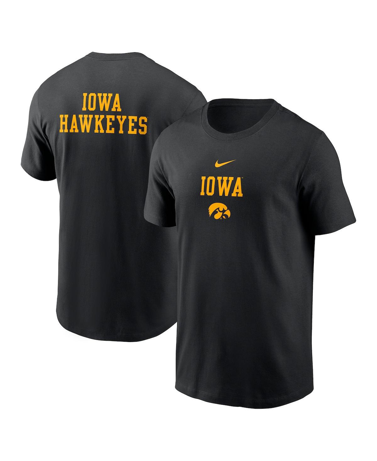 Click here for Nike Mens Black Iowa Hawkeyes 2-Hit Stacked T-Shir... prices