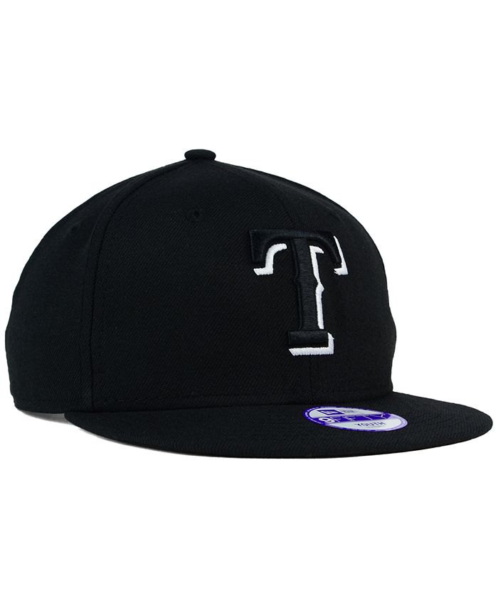 New Era Kids' Texas Rangers Black White 9FIFTY Snapback Cap - Macy's