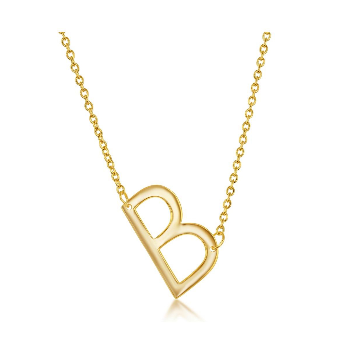 Click here for Sterling Silver  Gold Plated Sideways Initial Neck... prices