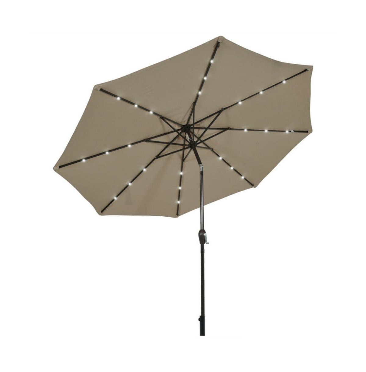 Click here for 10 Feet Outdoor Patio Umbrella with Bright Solar L... prices