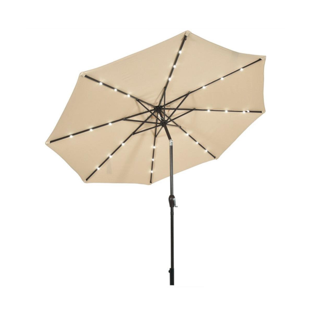 Click here for 10 Feet Outdoor Patio Umbrella with Bright Solar L... prices