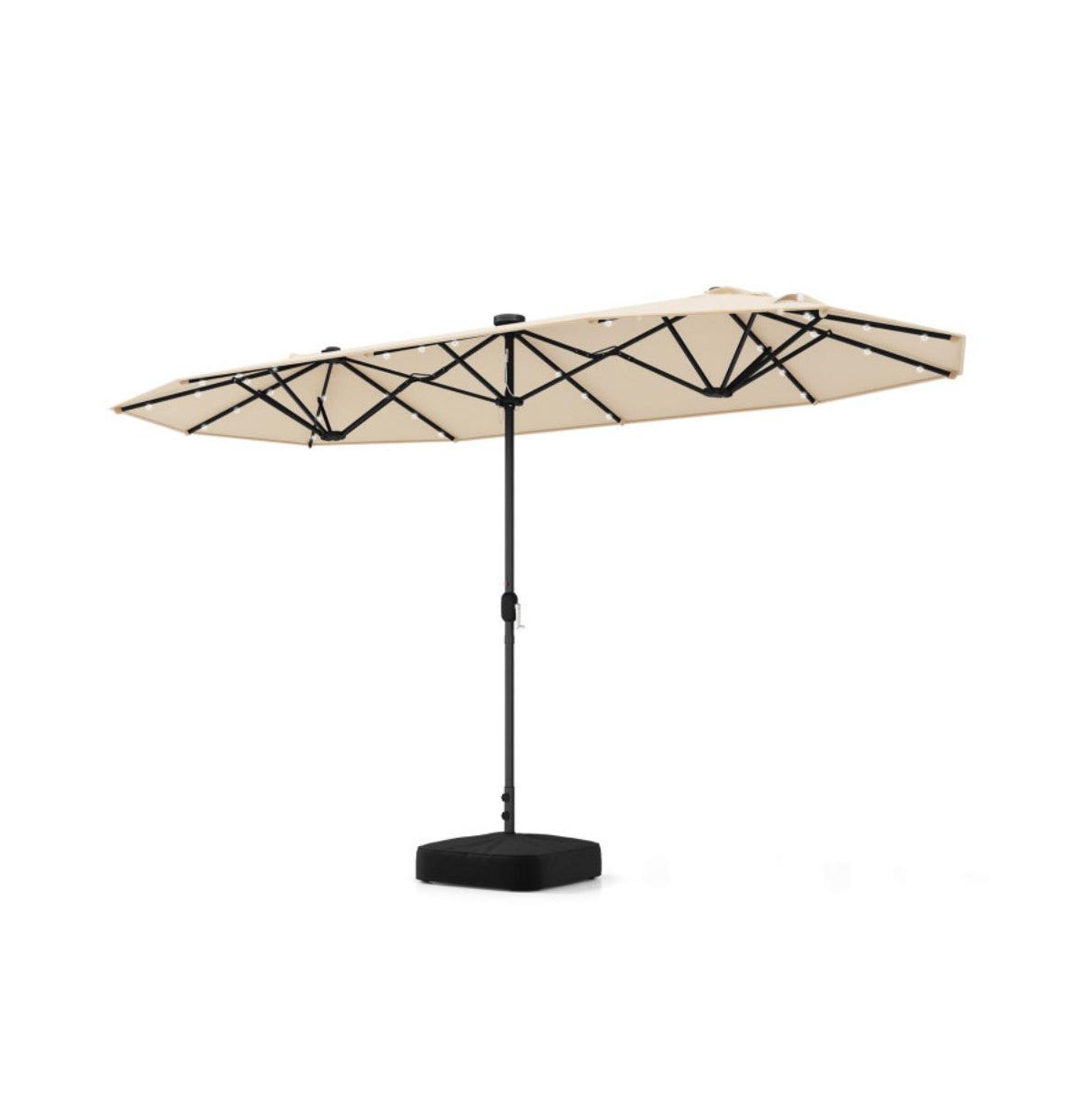 Click here for 13feet Double-sided Patio Umbrella with Solar Ligh... prices