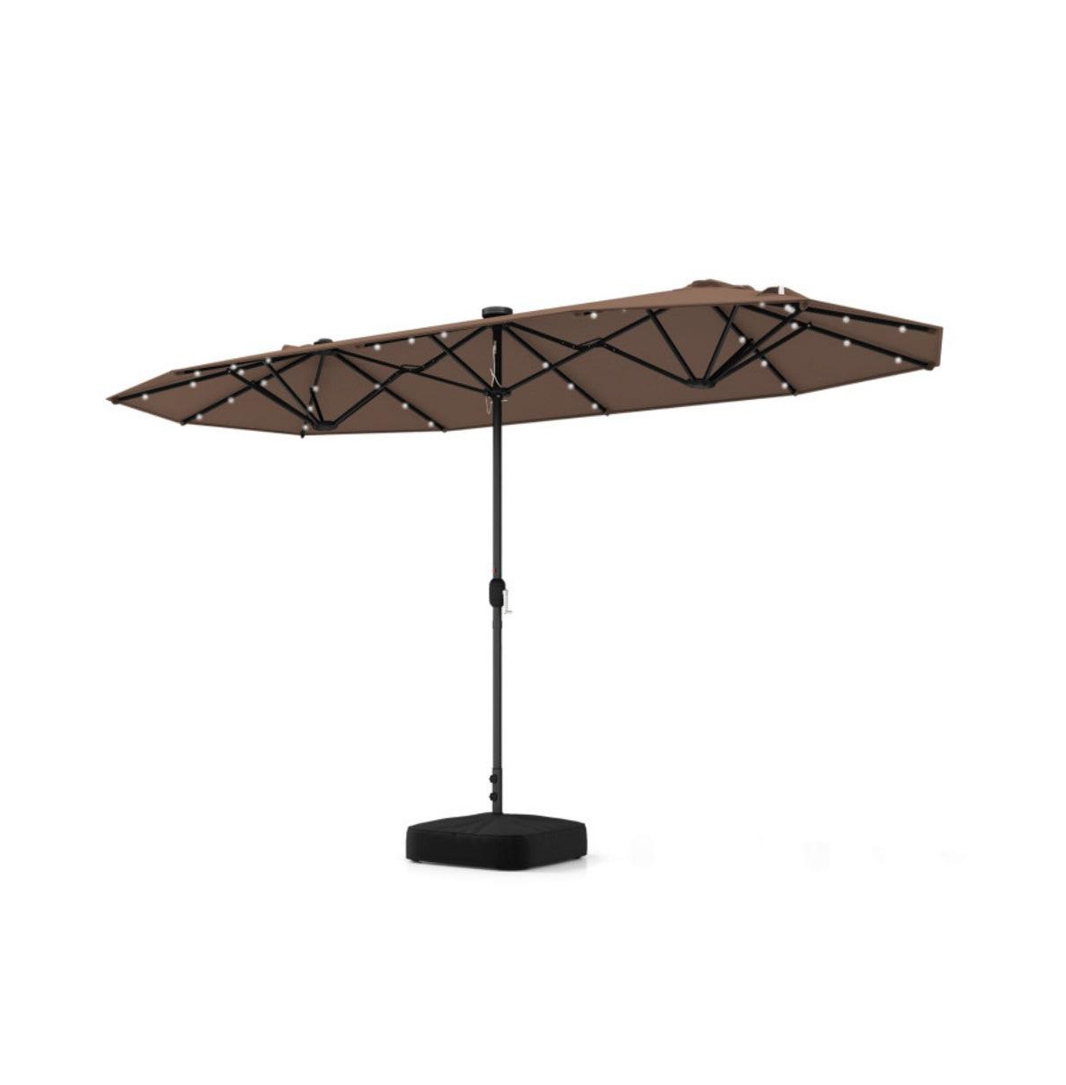 Click here for 13feet Double-sided Patio Umbrella with Solar Ligh... prices