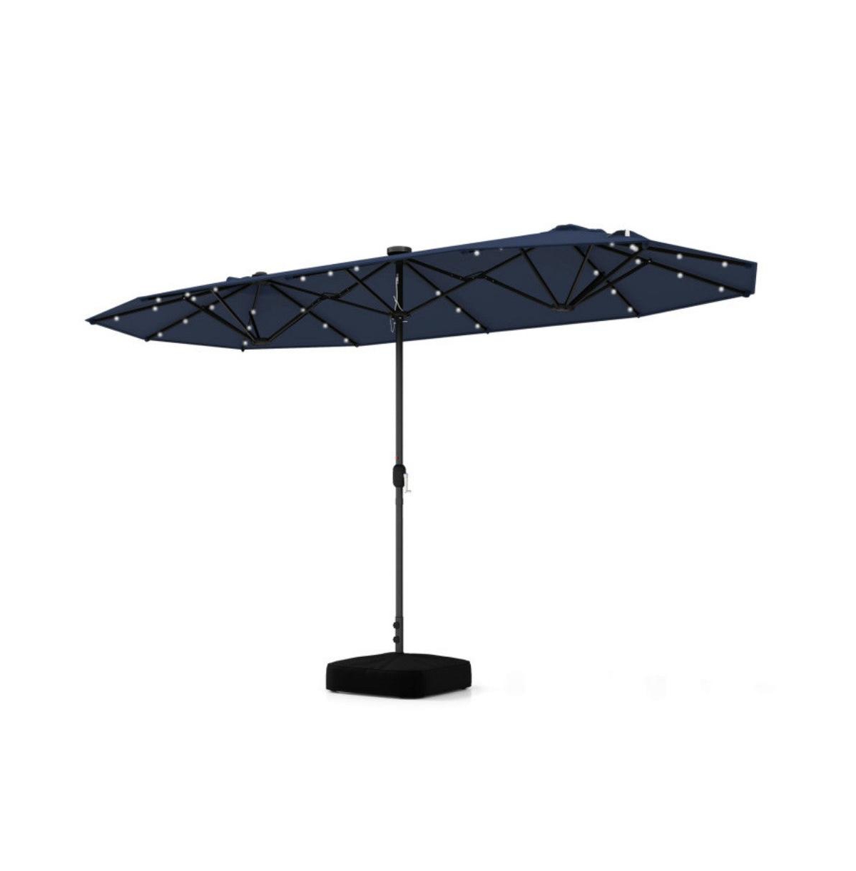 Click here for 13feet Double-sided Patio Umbrella with Solar Ligh... prices