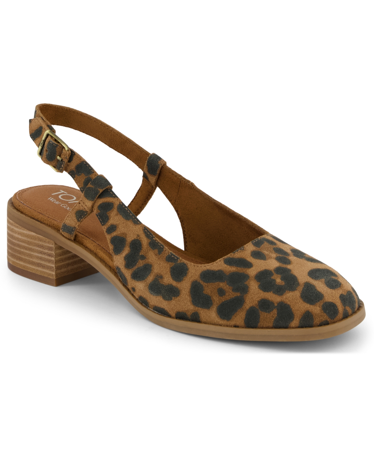 Click here for Toms Womens Jaclyn Block Heel Slingback Sandals -... prices