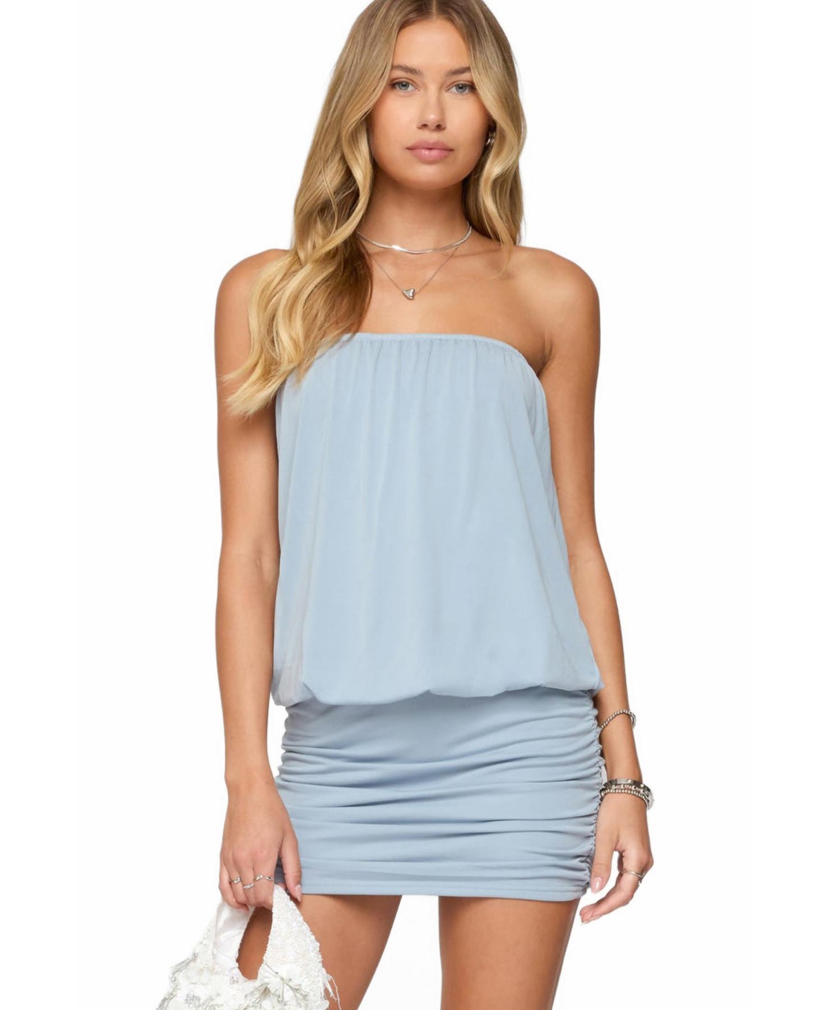 Click here for Edikted Womens Paloma Strapless Mini Dress - Light... prices