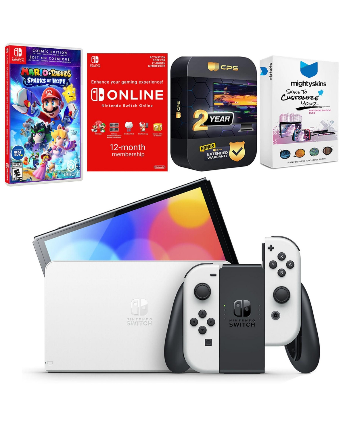 Click here for Nintendo Switch White Oled Console with Mario + Ra... prices