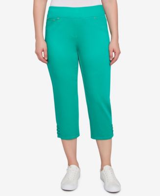 Ruby Rd. Petite Ladder Hem Soft Denim Capri Jeans - Macy's