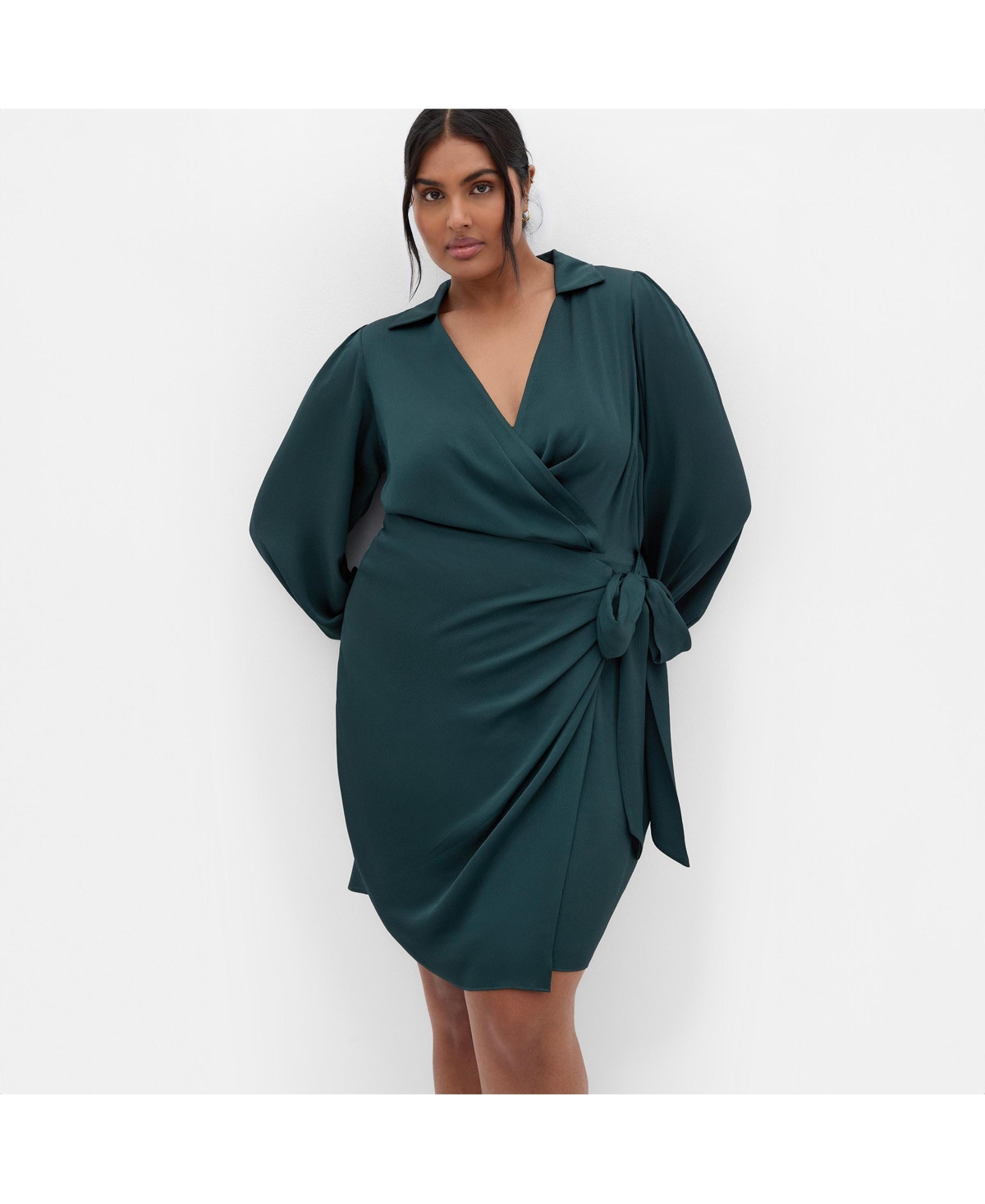 Click here for City Chic Plus Size Genevieve Dress - Hunter green prices