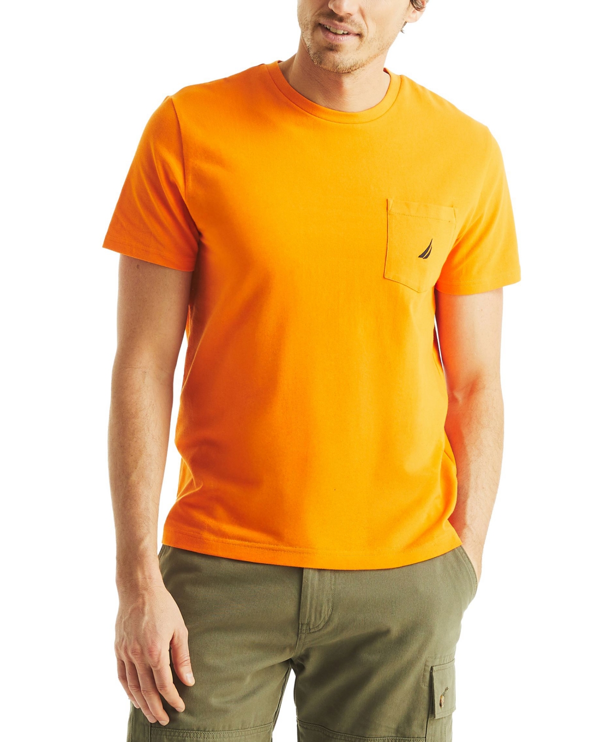 Click here for Nautica Mens Classic-Fit Solid Crew Neck Pocket T-... prices