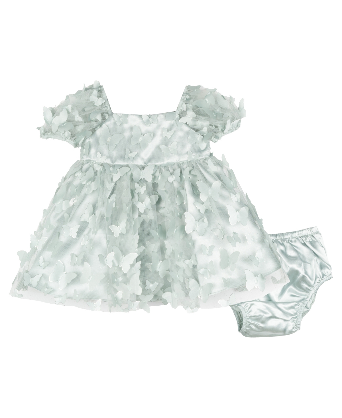 Click here for Rare Editions Baby Girls 3D Butterfly Dress - Sage prices