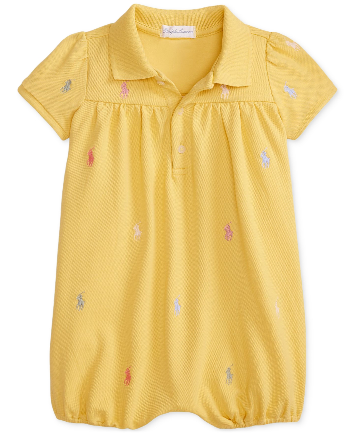 Click here for Baby Girls Bubble Shortalls - Yellow prices