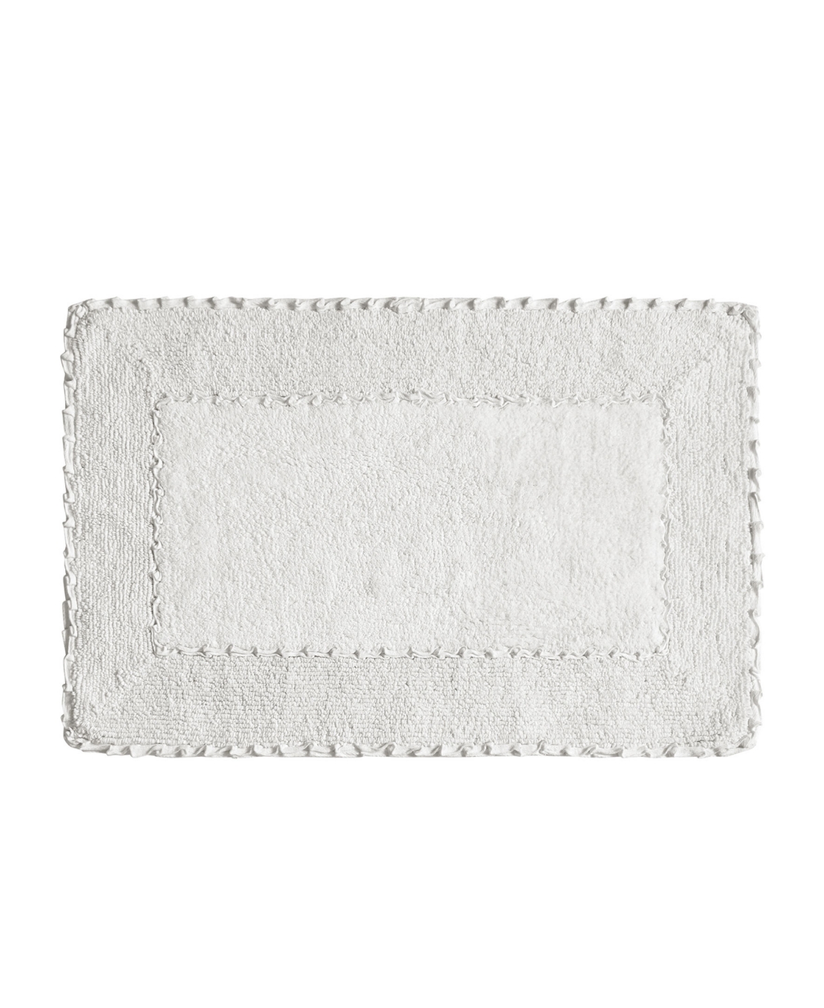 Click here for Laura Ashley Cotton Ruffled Bath Rug  27 x 45 - Wh... prices