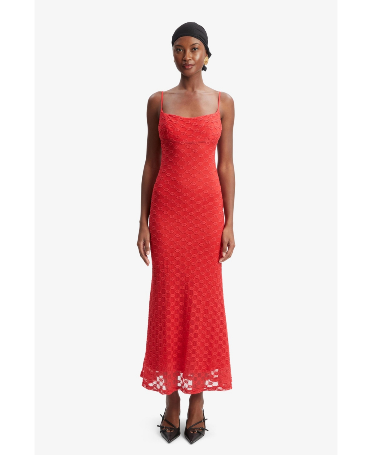 Click here for Bardot Womens Adoni Mesh Slip Dress - Fire Red prices