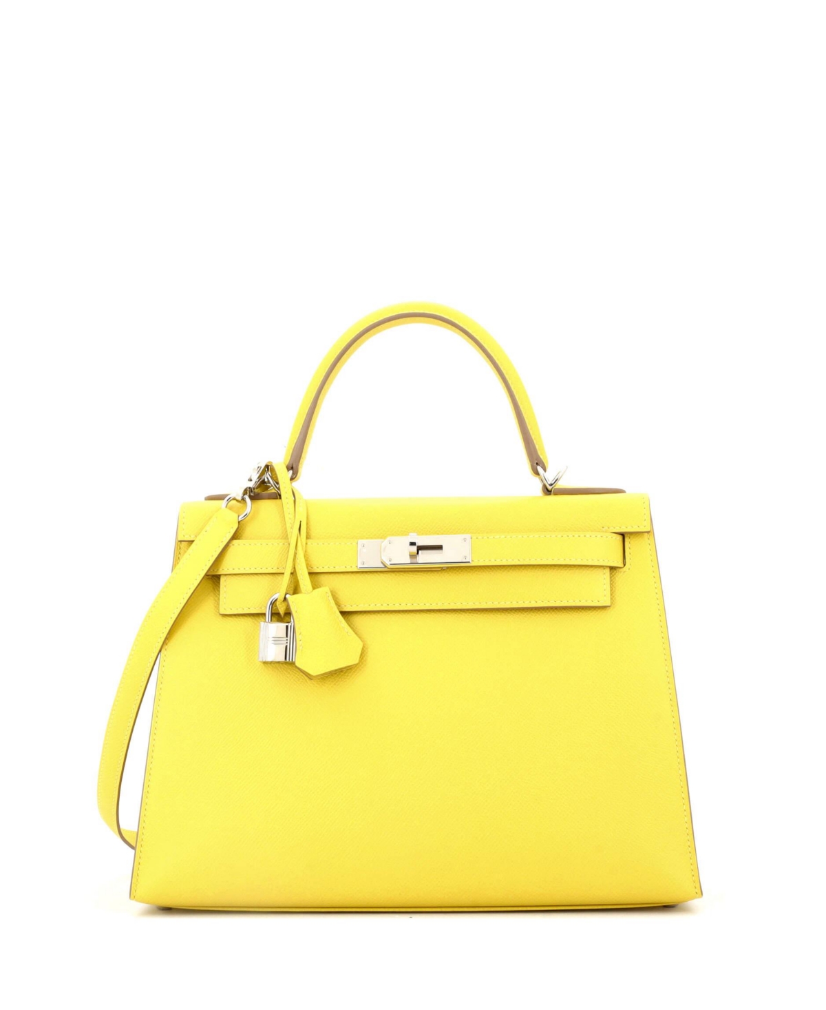 Click here for Pre-Owned Hermes Kelly 28 Handbag Yellow Epsom wit... prices