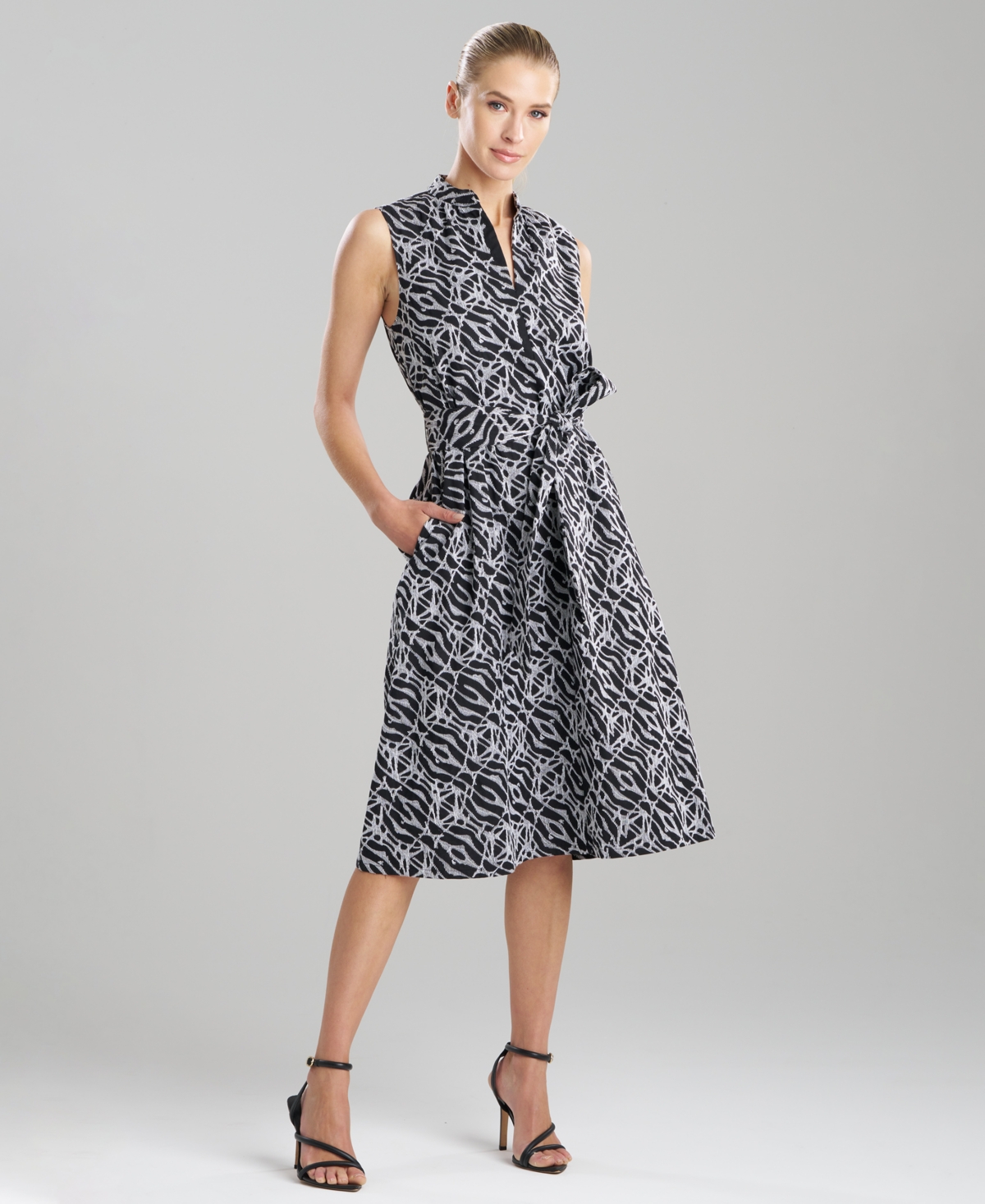Click here for Natori Womens Embroidered Cotton A-Line Dress - Bl... prices