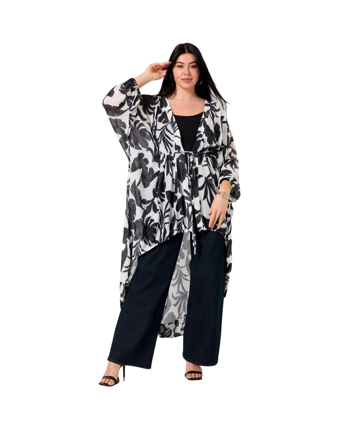 Click here for June + Vie Womens June + Vie Chiffon Kimono - Stit... prices