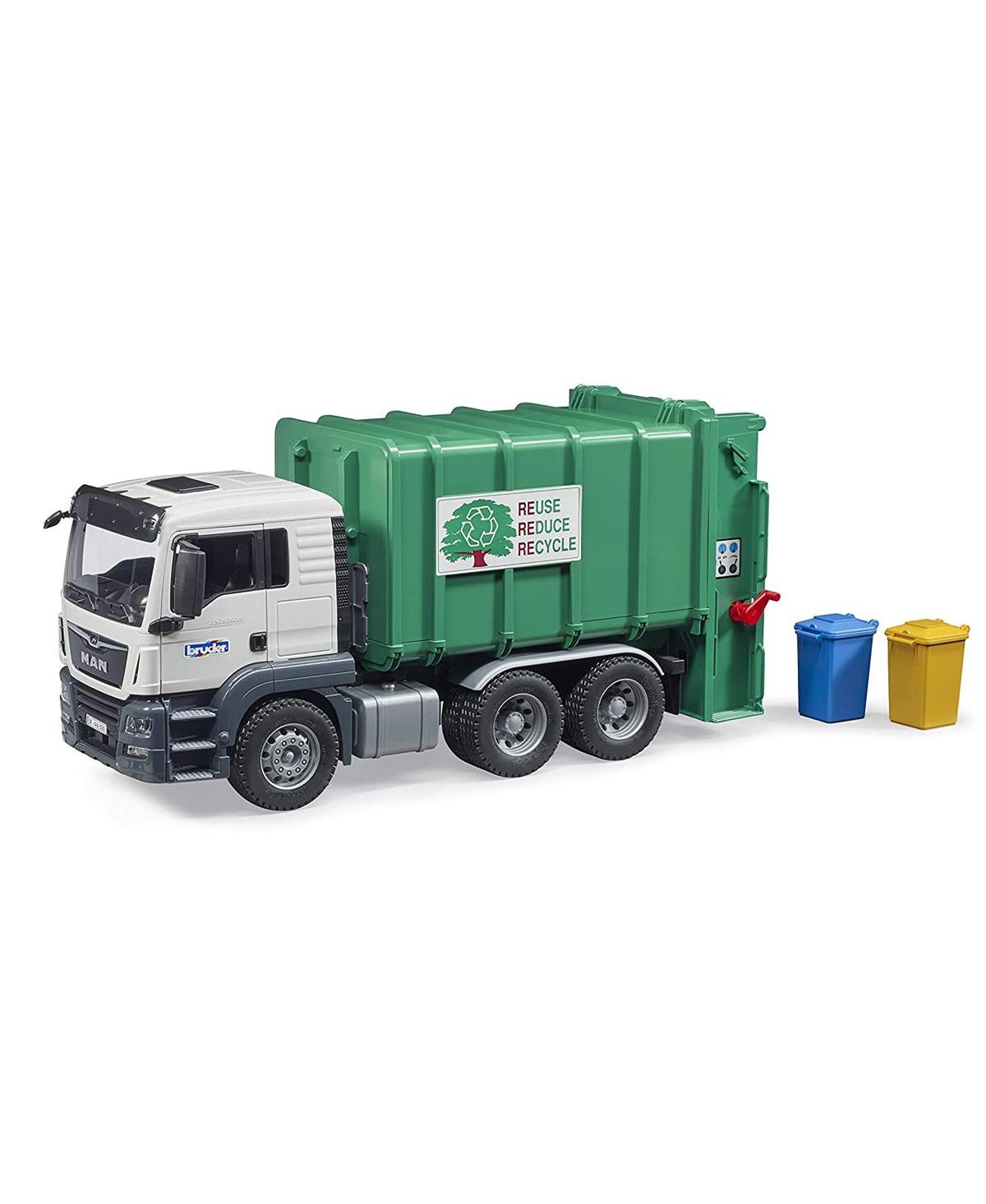 Click here for Bruder 1/16 Green Man Tgs Rear Loading Garbage Tru... prices